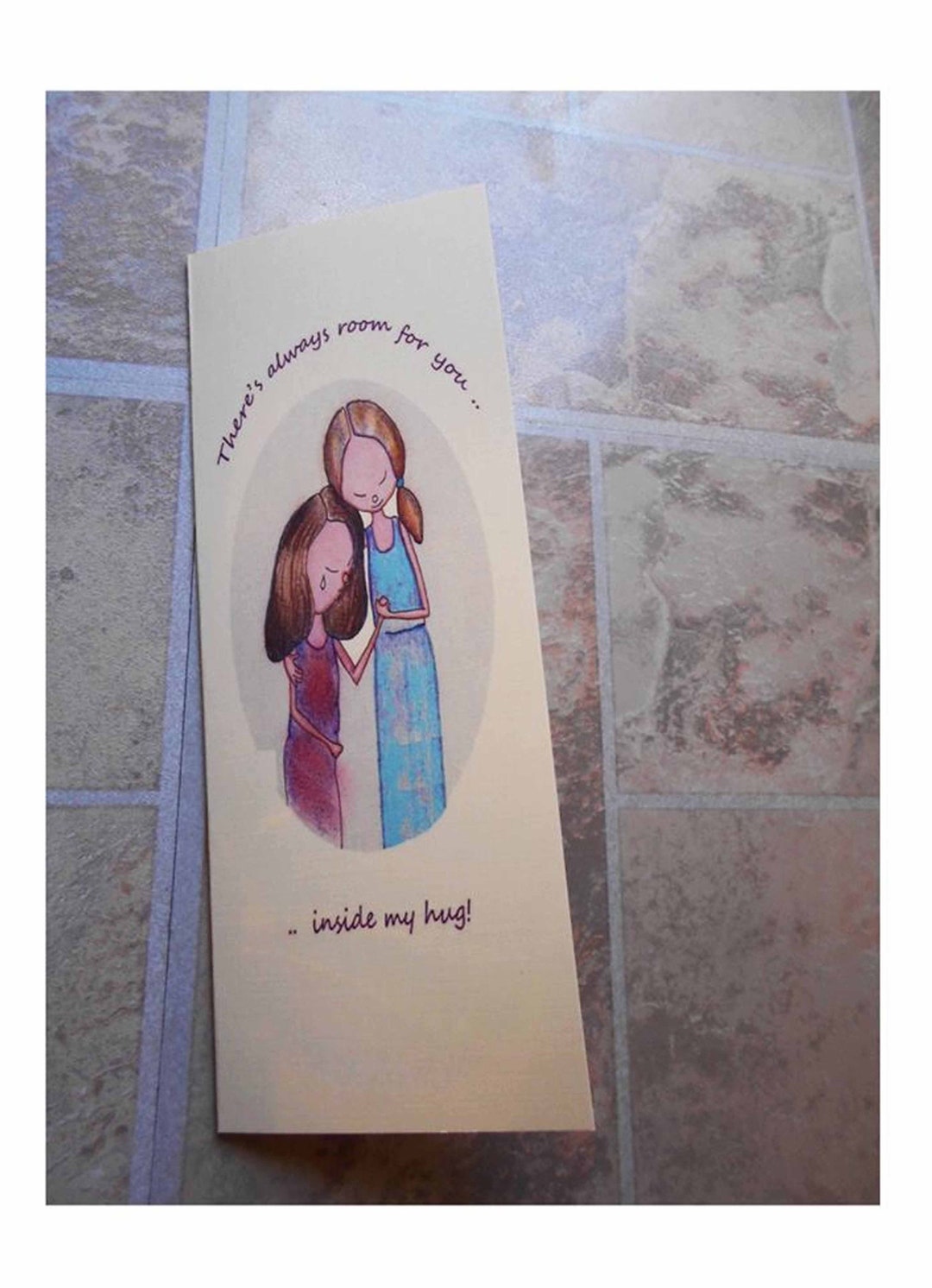 Friendship Card: Two Friends Hugging, BFF Note Card - Etsy