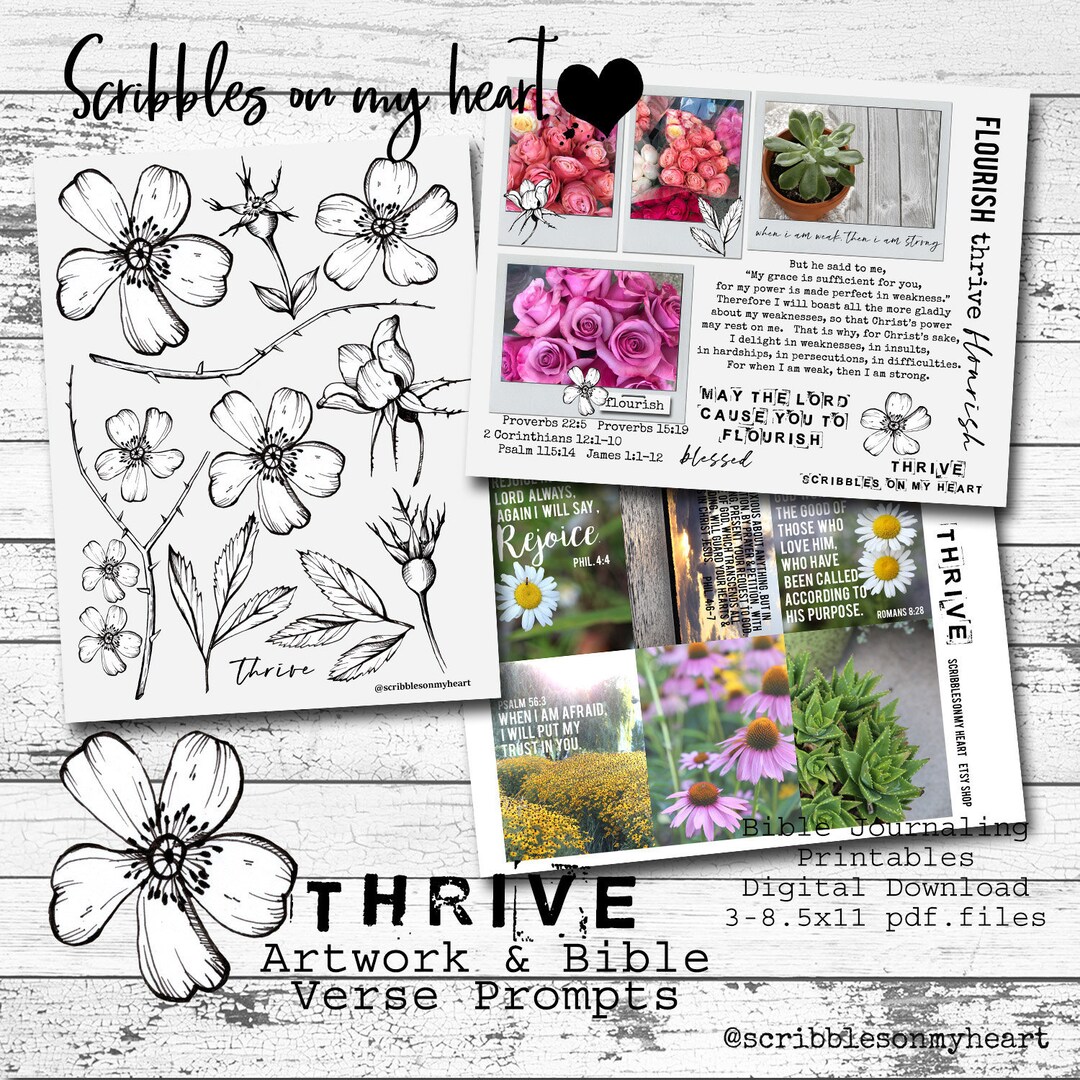 Thrive Bible Journaling Printable, Digital Download - Etsy