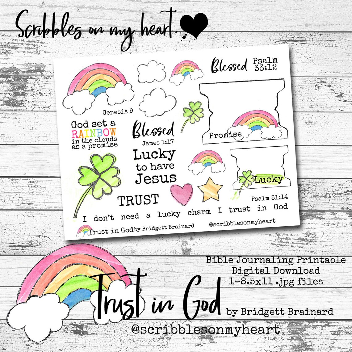 Trust in God Bible Journaling Printable for Kids or Young at Heart ...