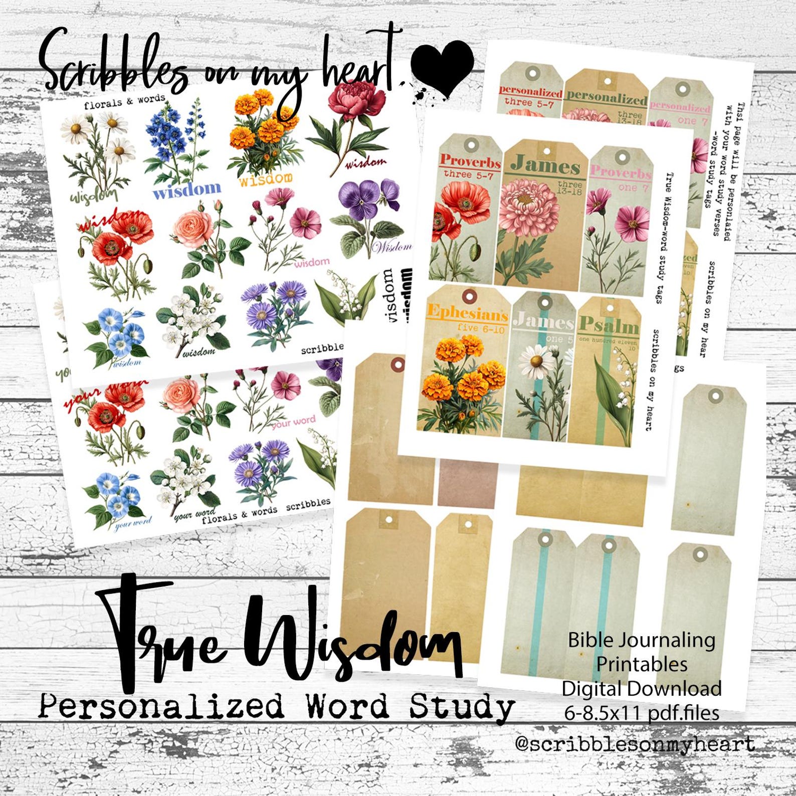 True Wisdom Word Study, Personalized Bible Journaling Printable ...