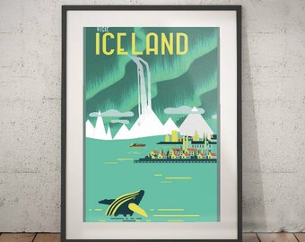 Iceland poster | Etsy