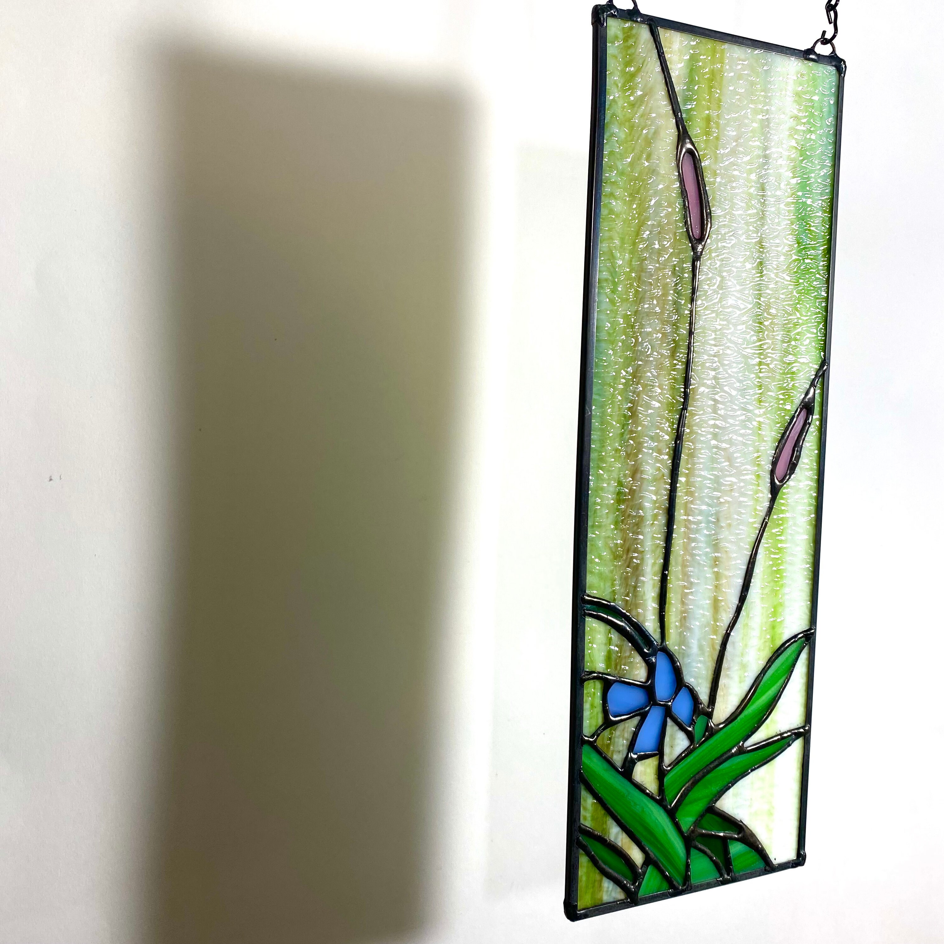 Pretty Weeds Stained Glass Hanging Panel, Floral Glass Art, Plant Lover ...