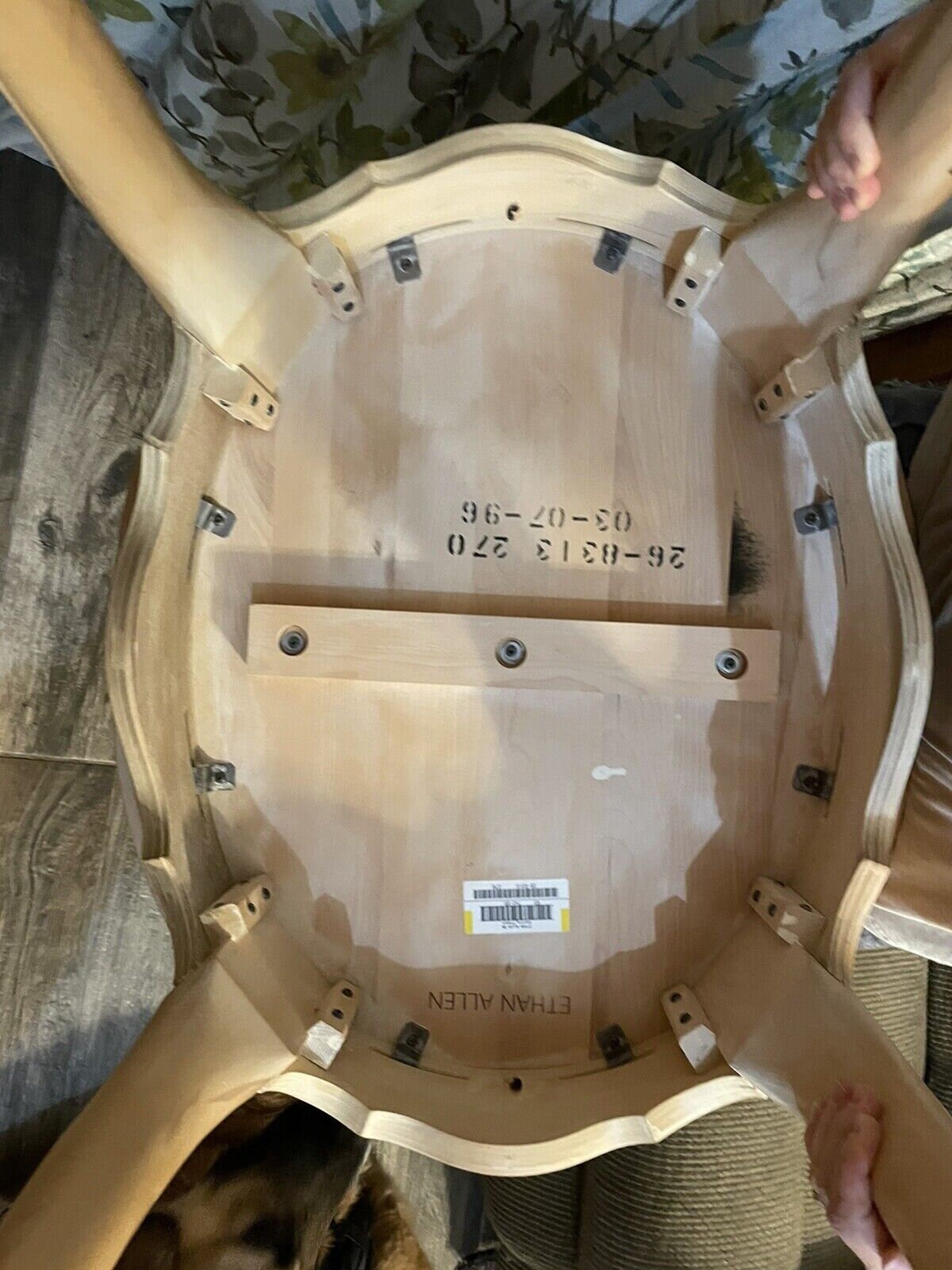 Ethan Allen Country French Oval Table Accent 26 8313 270 Bisque ...