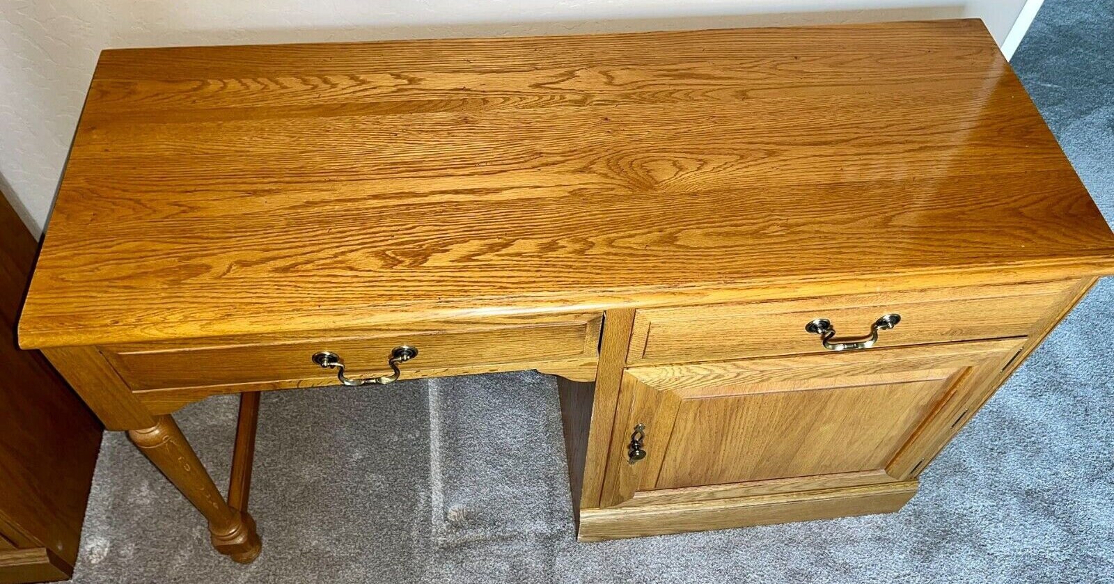 Ethan Allen Canterbury Desk OAK With Matching Chair PERFECT MINT ...