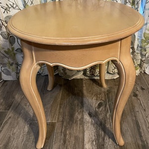 Ethan Allen Country French Oval Table Accent 26 8313 270 Bisque BEAUTIFUL - Etsy