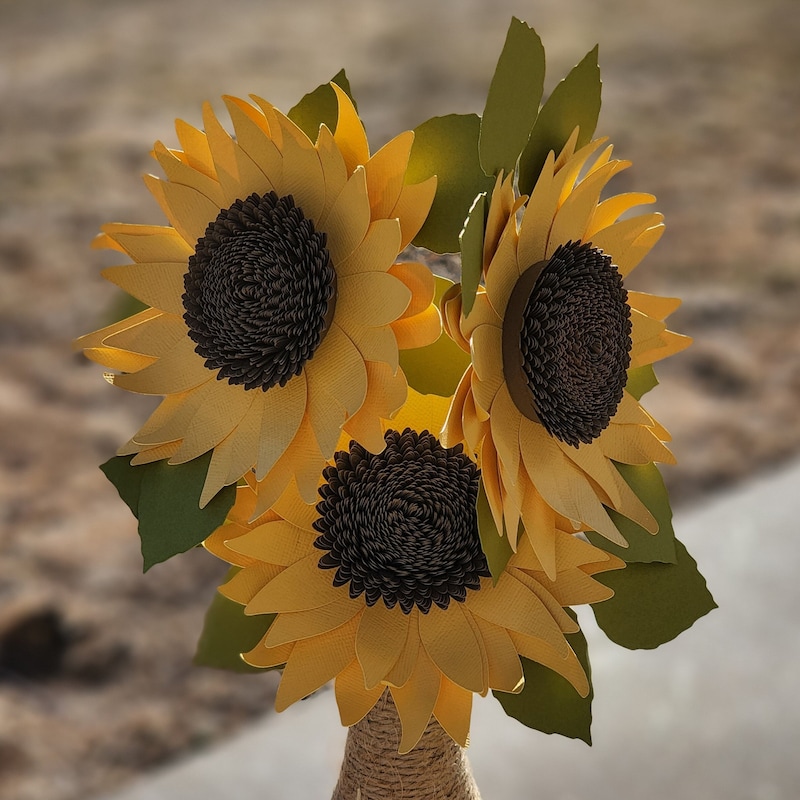 Paper Sunflowers - Etsy