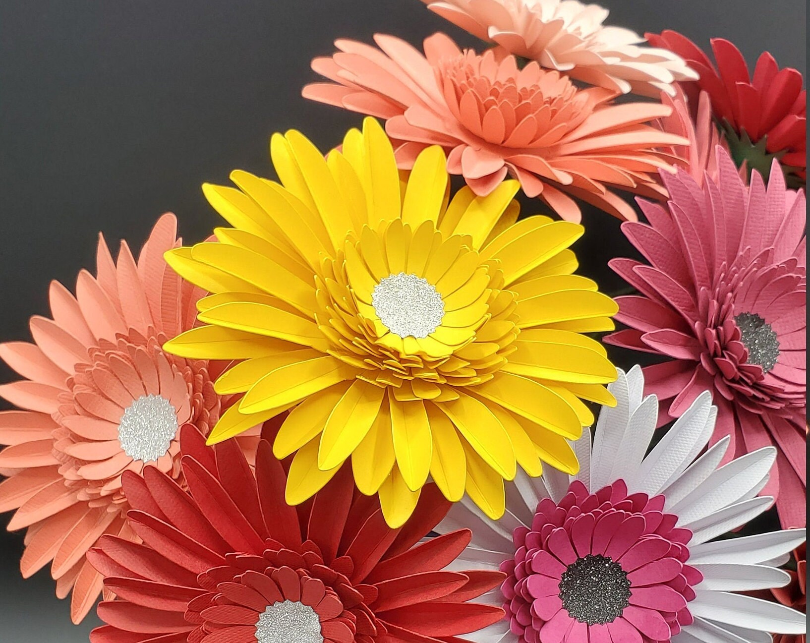 Gerber Daisy Paper , Flower Bouquet , Gerbera Daisies , One Dozen 12 - Etsy