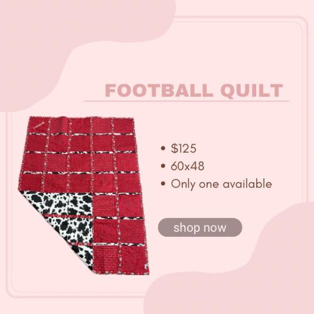 Football Quilt - UGA - Etsy