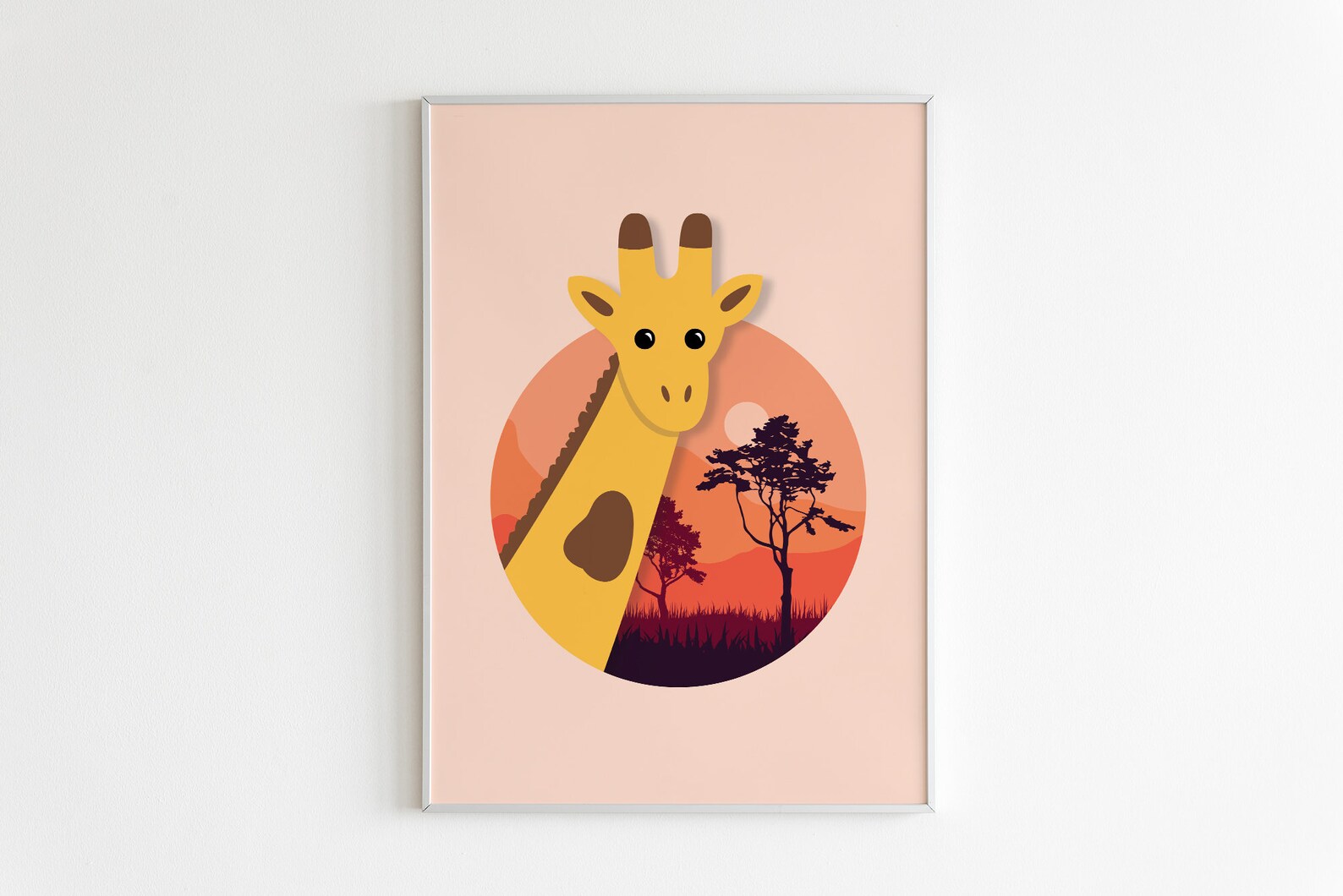 Giraffe Digital Poster - Etsy