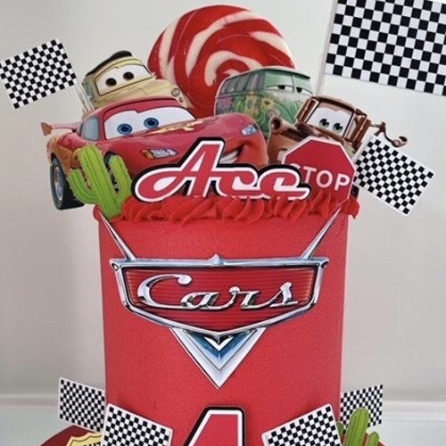 Cars Inspired Cake Topper Cars Movie Handmade Cake Topper - Etsy