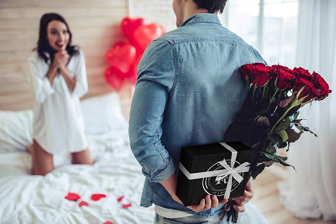 Essential Romance in a Box | Romantic Anniversary Decorations Gifts Box ...