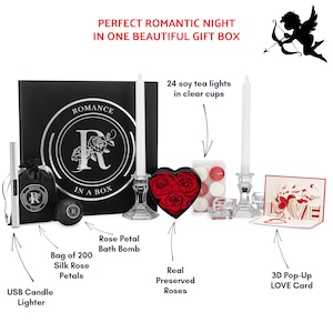 Essential Romance in a Box | Romantic Anniversary Decorations Gifts Box ...