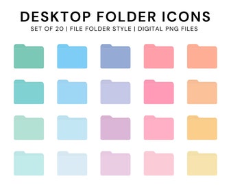 Colors Folder Icons - Etsy