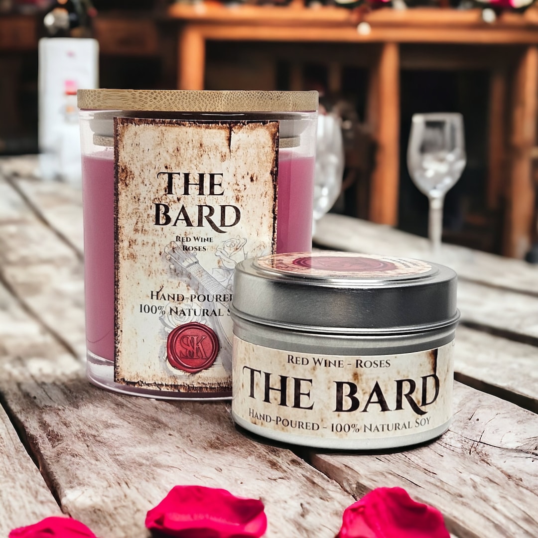 Bard Scented Candle Handmade Hand Poured Cruelty Free Gift Ideas Dungeons and Dragons Nerd Gifts ...