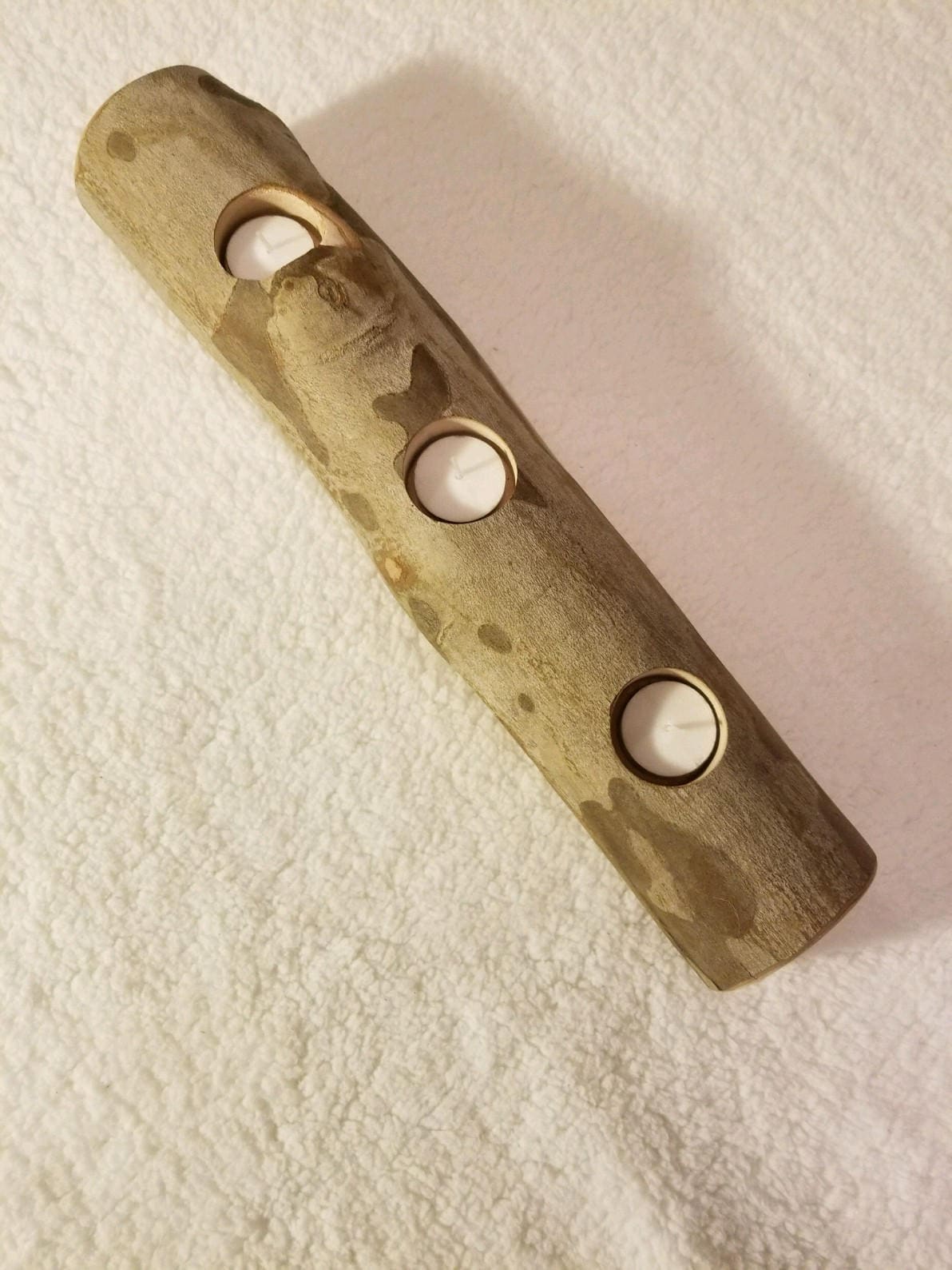 Rustic Log Candle Holder - Etsy