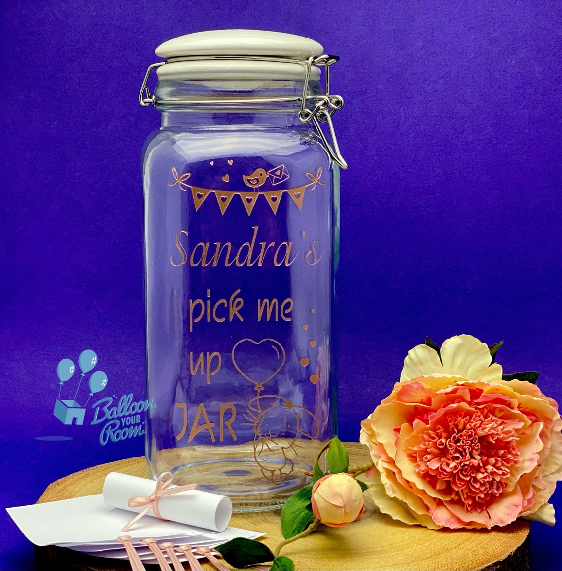 Personalised Engraved Pick Me up Message Jar With Handmade - Etsy