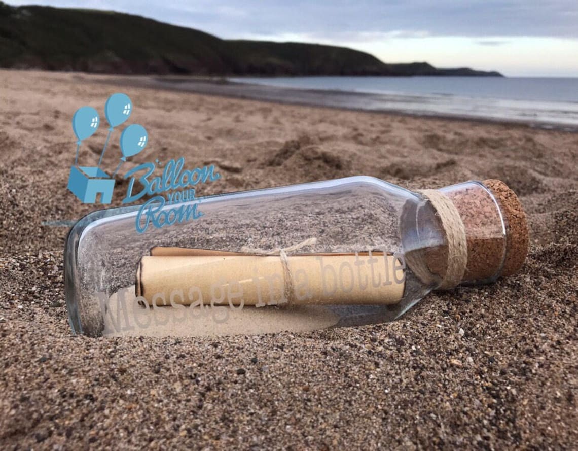 Engraved Message in A Bottle | Etsy