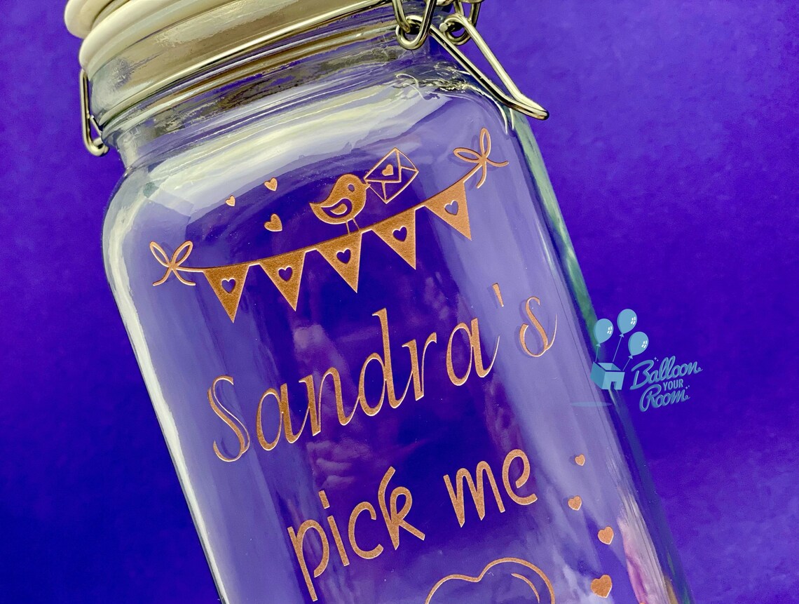 Personalised Engraved Pick Me up Message Jar With Handmade - Etsy