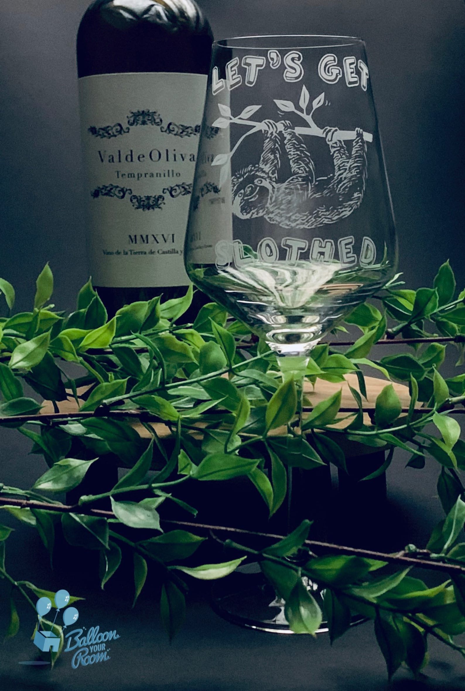 Let's Get Slothed Sloth Wine Glass Engraved Wine Glass - Etsy