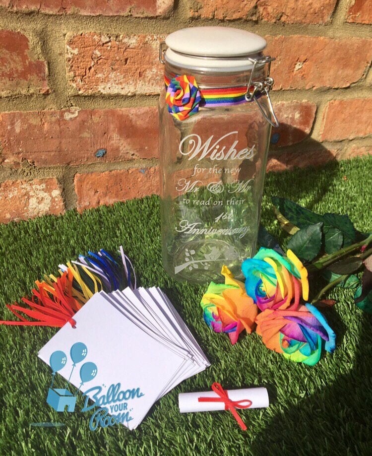 Extra Set of Rainbow Tags for Wedding Wishes Jar - Wedding Guest Book ...