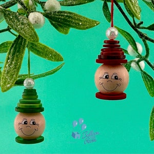 Make Your Own Button Elf Kit - Christmas Tree Decoration - Teacher Gift ...