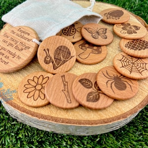 Nature Trail Scavenger Hunt Tokens - Nature Game - Outdoors Game for ...