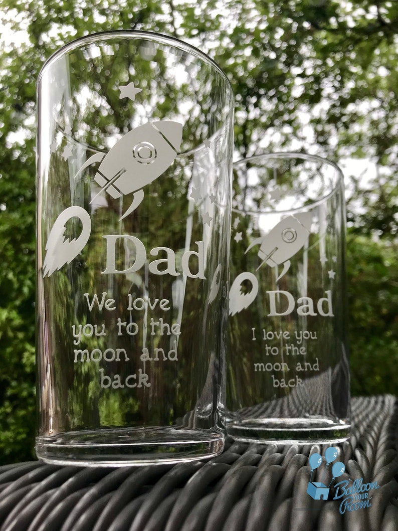 Dad We Love You to the Moon and Back Dad I Love You to the - Etsy