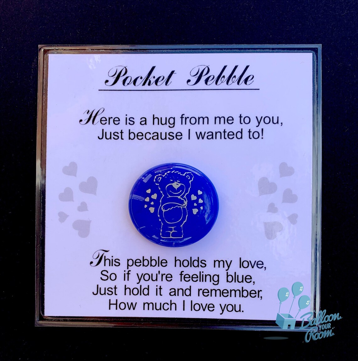 Engraved Pocket Pebble Pocket Hug I Love You Send A Hug - Etsy