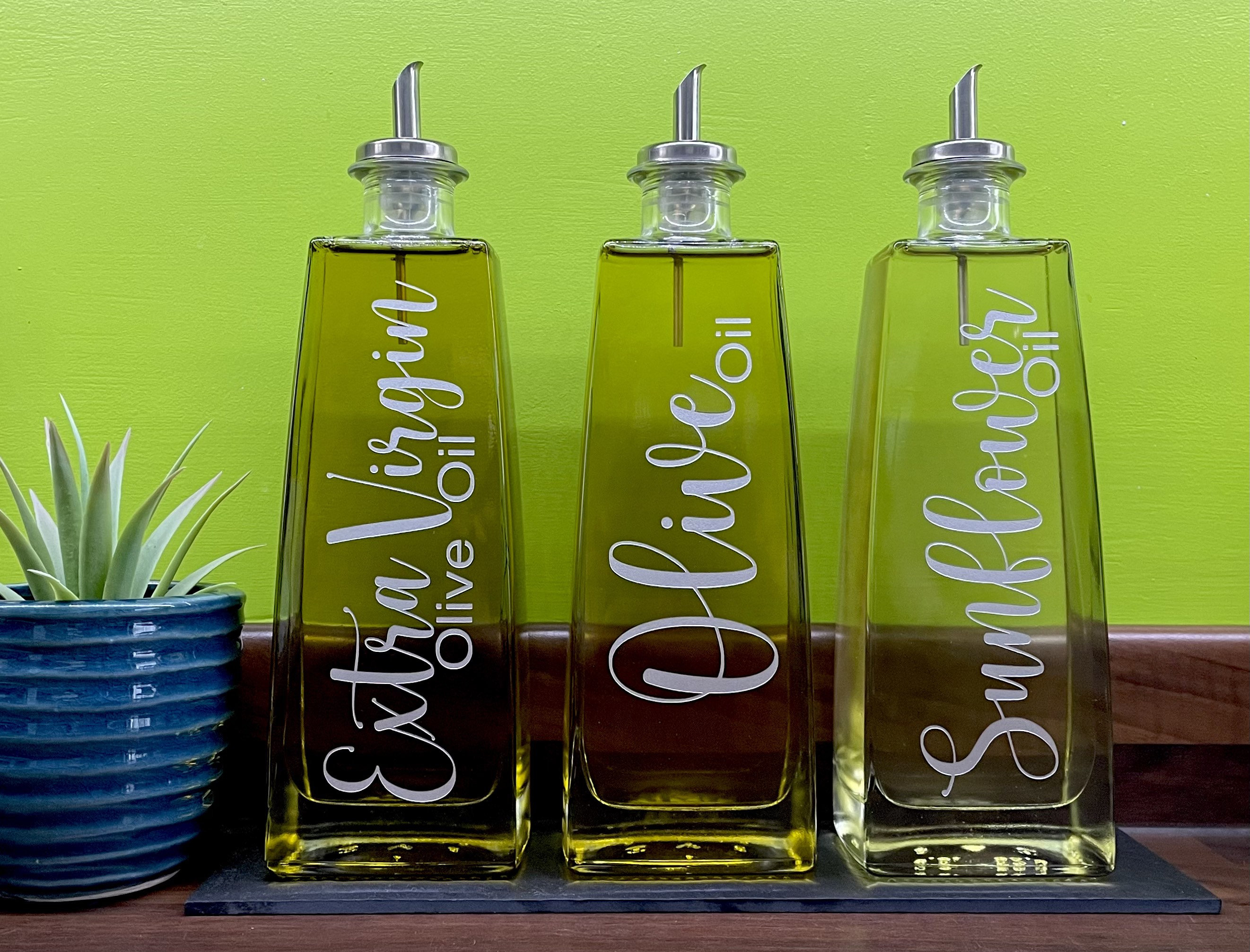 500ml Personalised Oil Bottles With Beak Shaped Spout With | Etsy