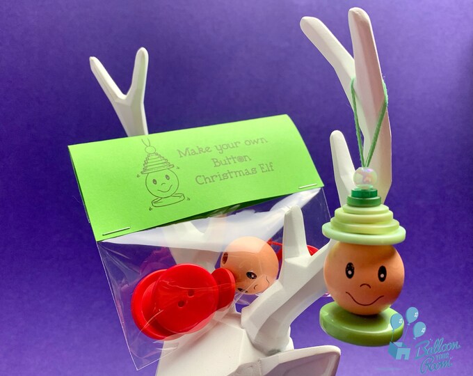 Make Your Own Button Elf Kit Christmas Tree Decoration - Etsy