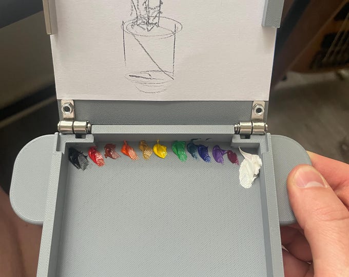 Pocket Paint Box: Portable Travel Easel, Magnetic Lid - Etsy