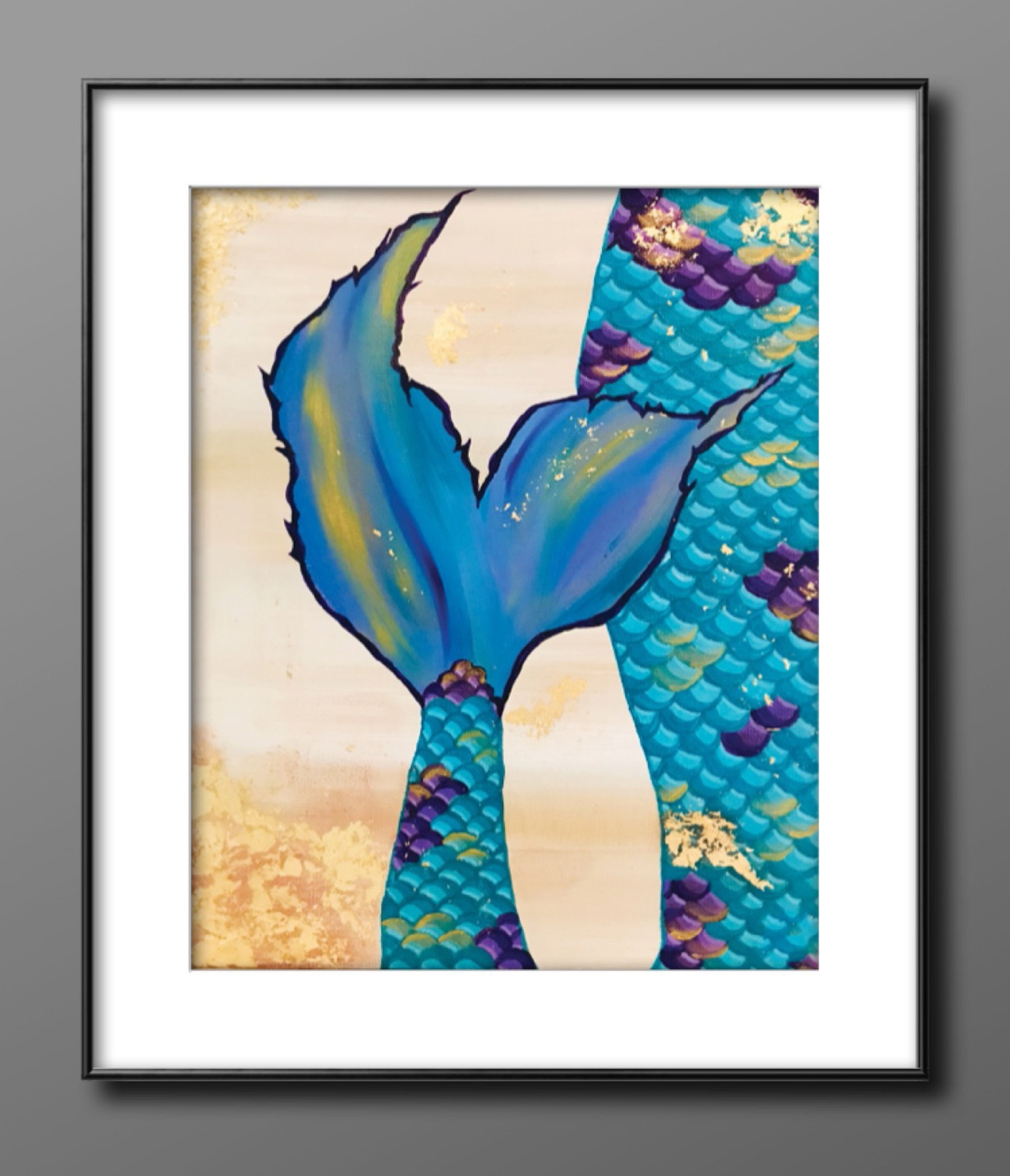Mermaid Tail Painting merrtail 3 just Tail - Etsy
