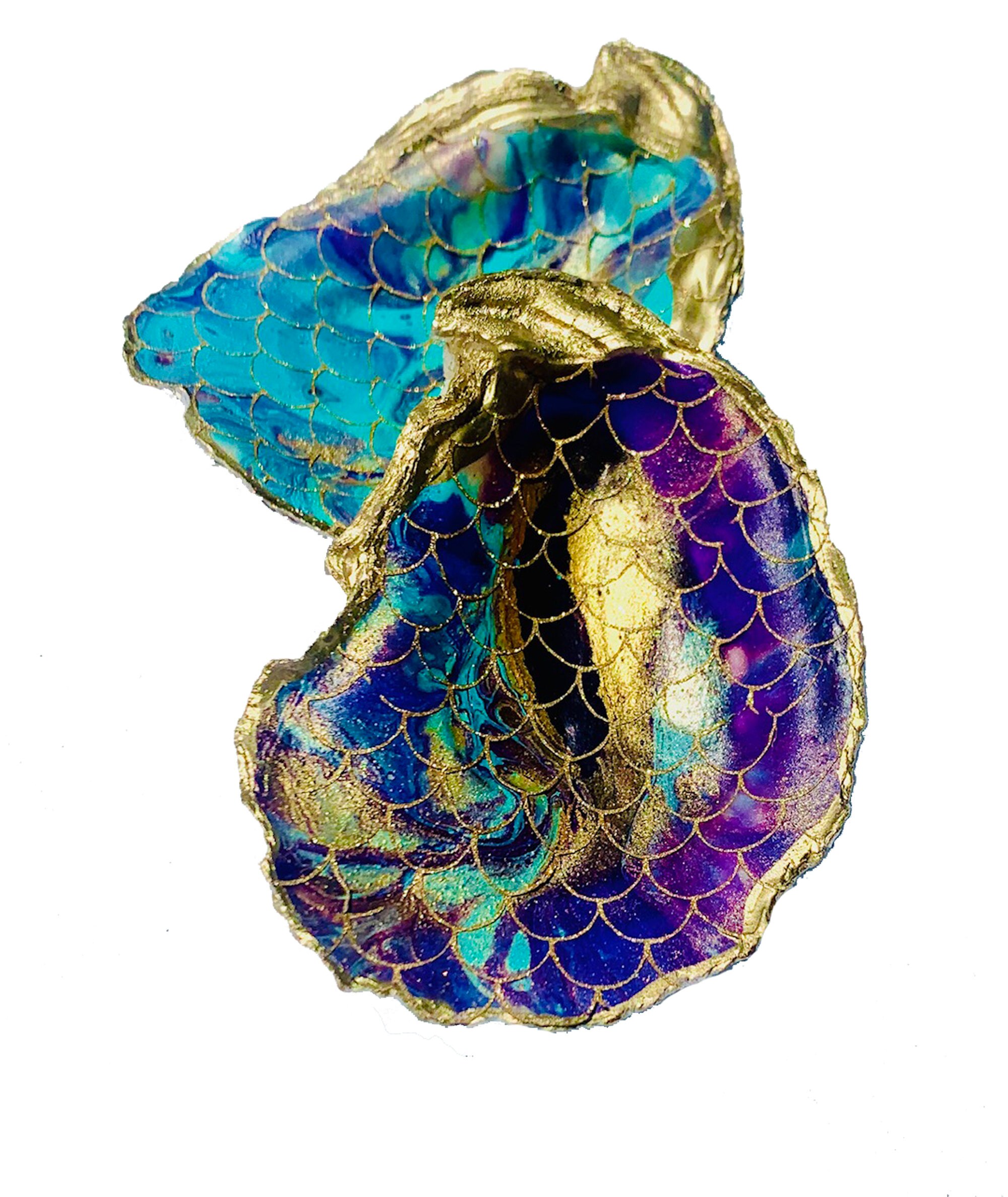 Oyster Shell Ornament mermaid - Etsy