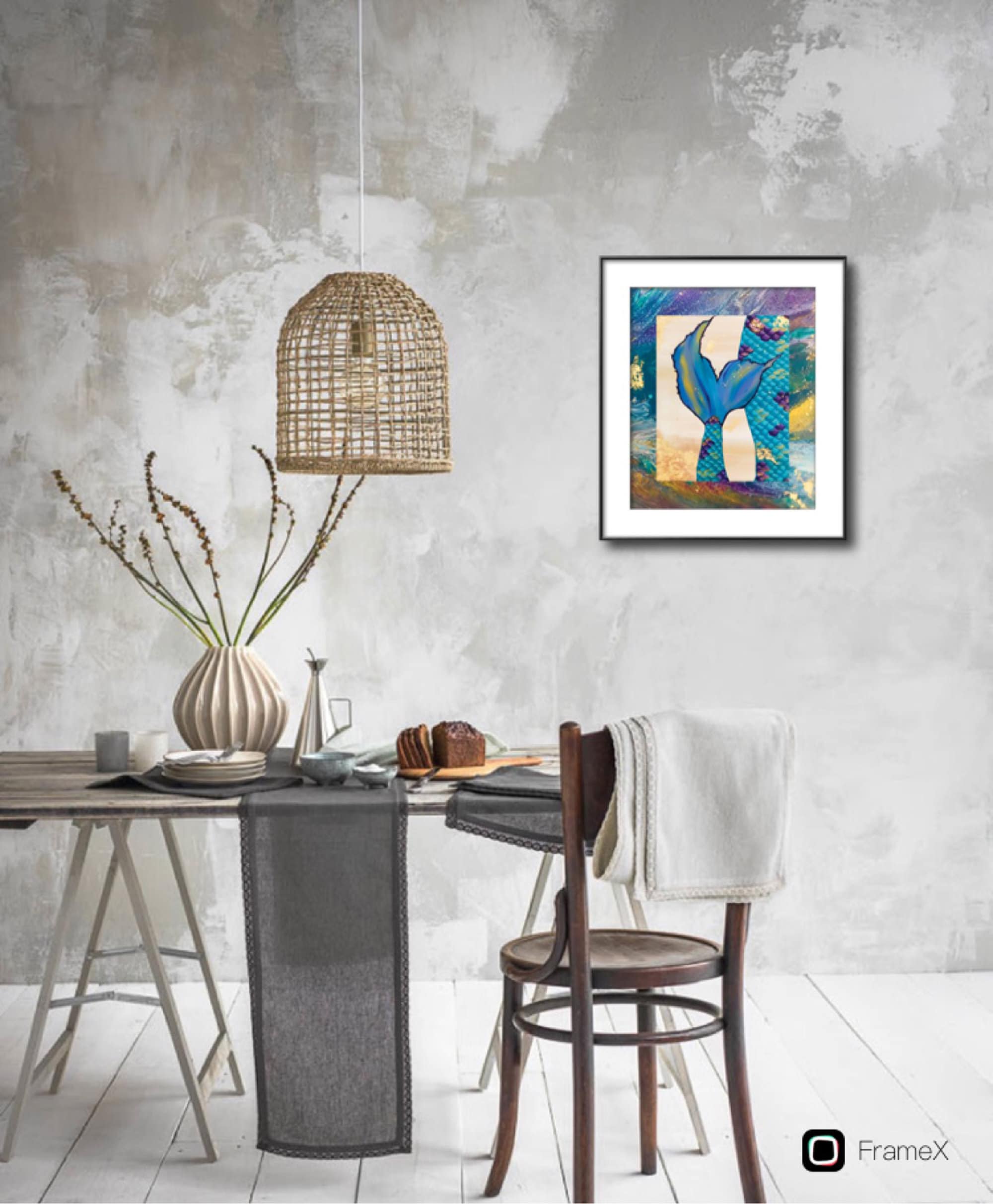 Mermaid Tail Painting- "merrtail 3" - Etsy