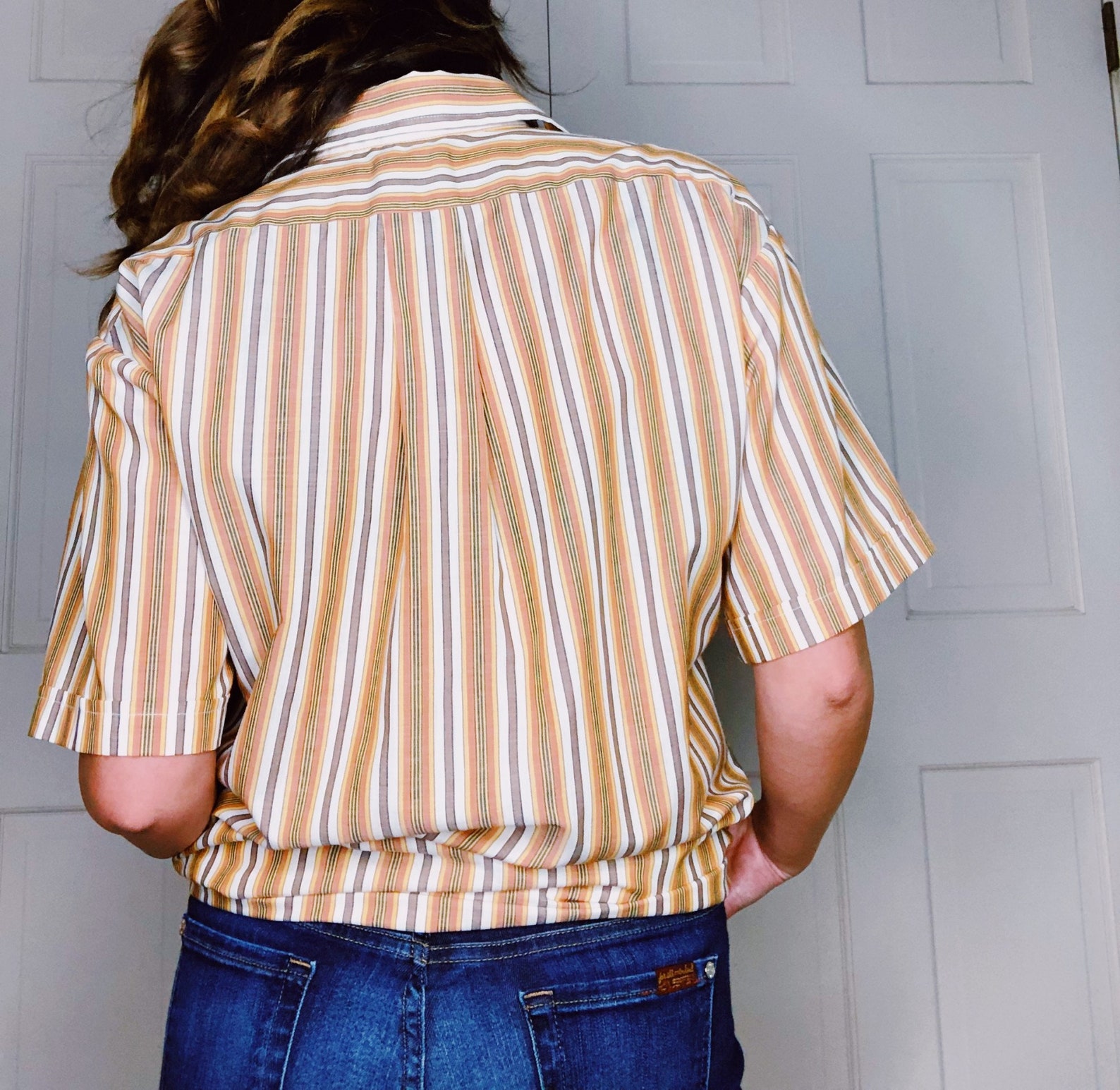 Vintage Mens Stripe Button Down - Etsy Hong Kong