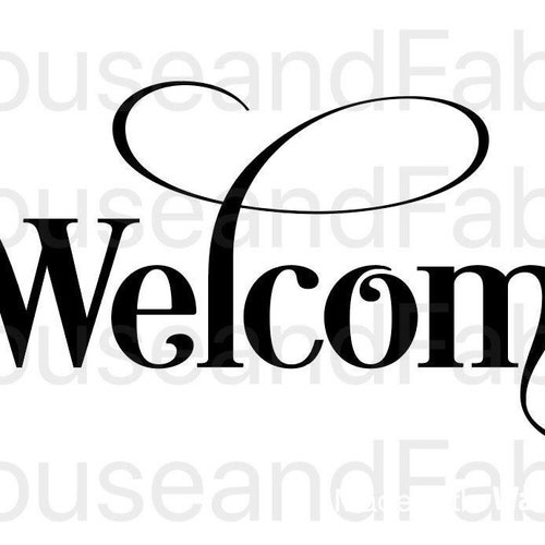 Welcome SVG File / PNG File / JPG File / Cricut Cameo - Etsy