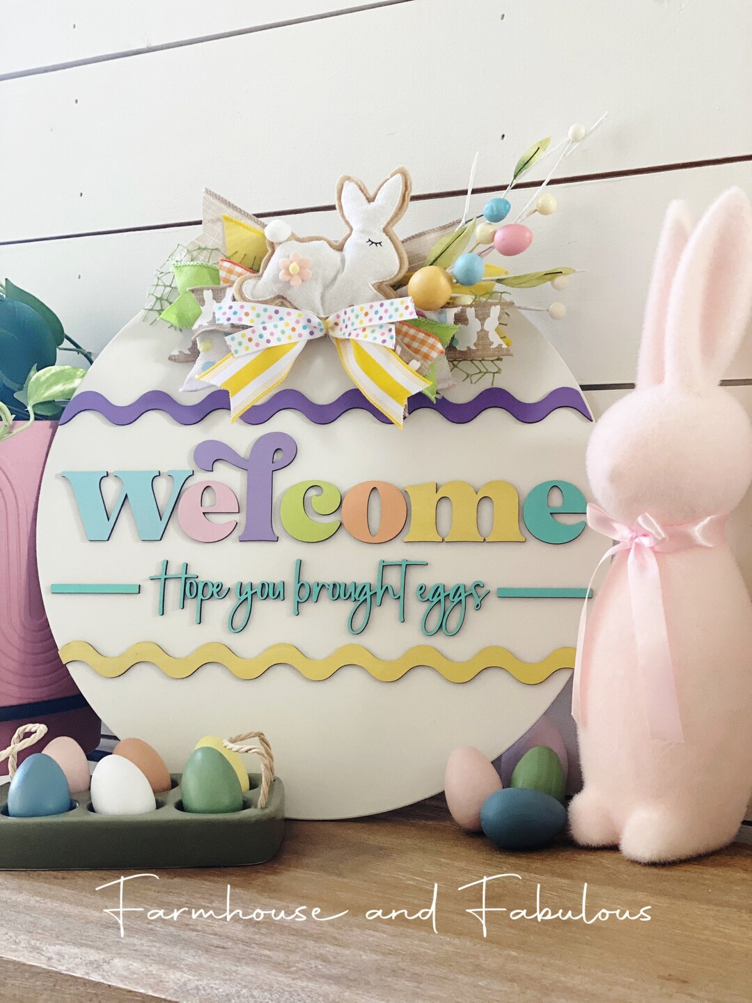 Easter Welcome Sign SVG File, Laser File, Glowforge SVG File, Hope You ...