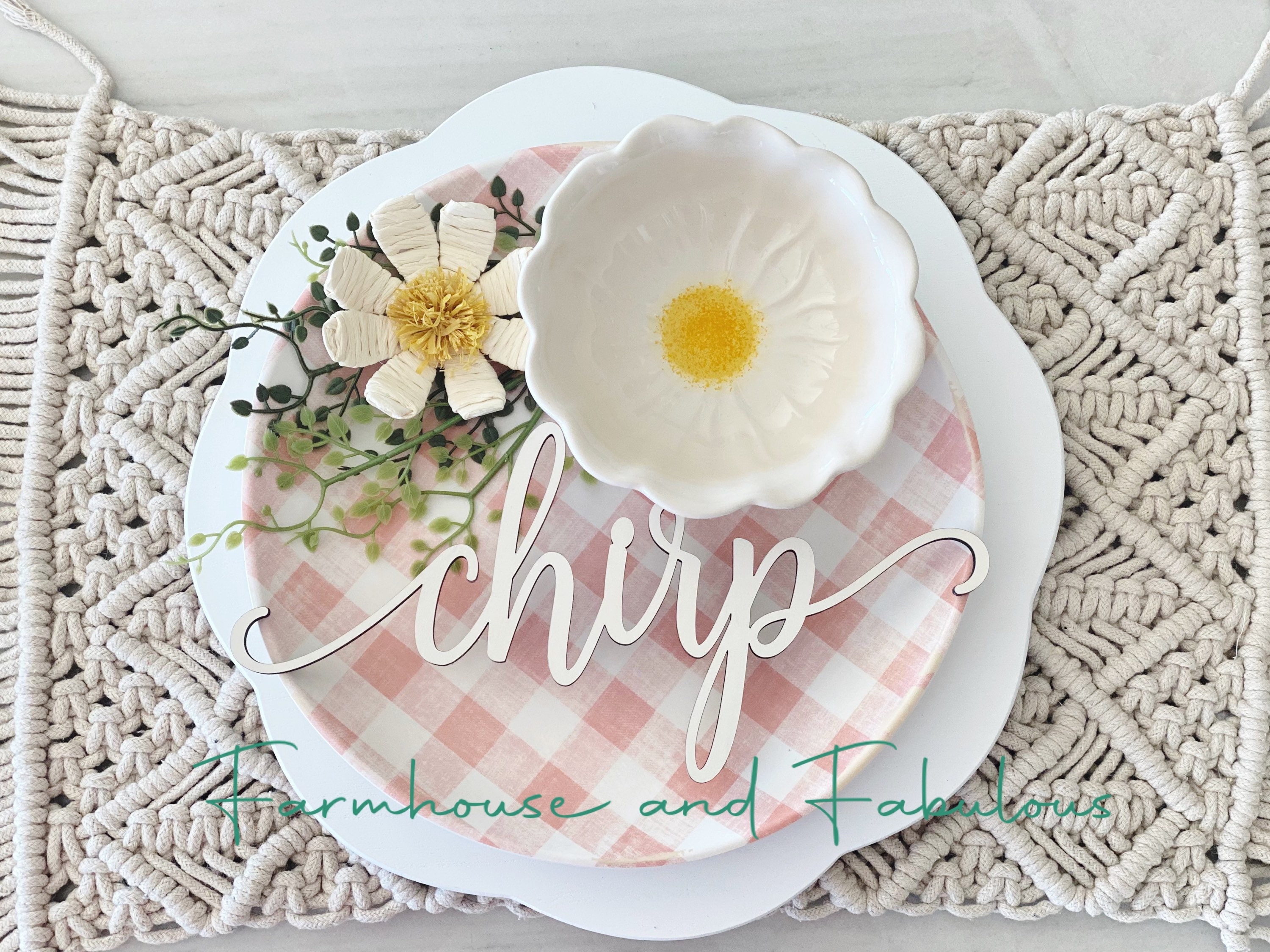 Spring Plate Words Laser Cut File Spring Tablescape File | Etsy
