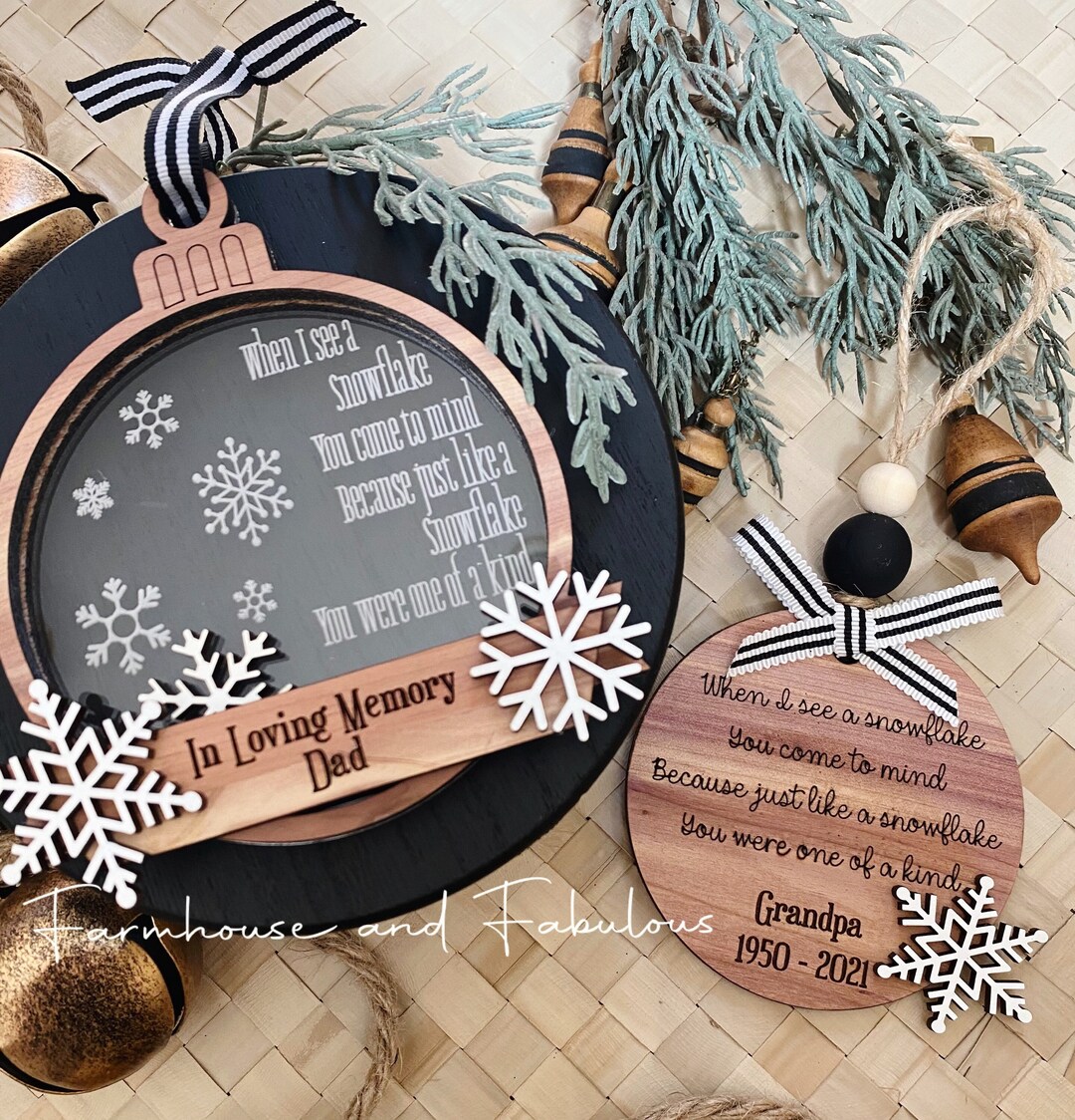 Memorial Ornament SVG, Remembrance Ornament, Memorial Christmas ...