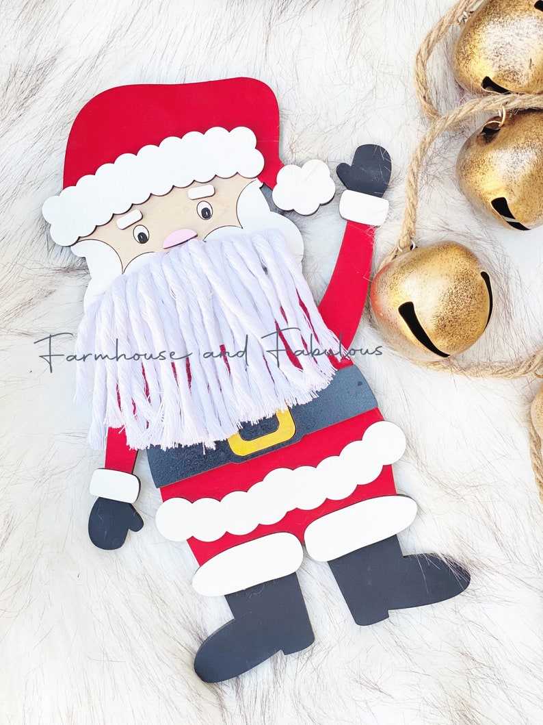Macrame Santa Ornament DIY SVG File Laser File Glowforge SVG | Etsy