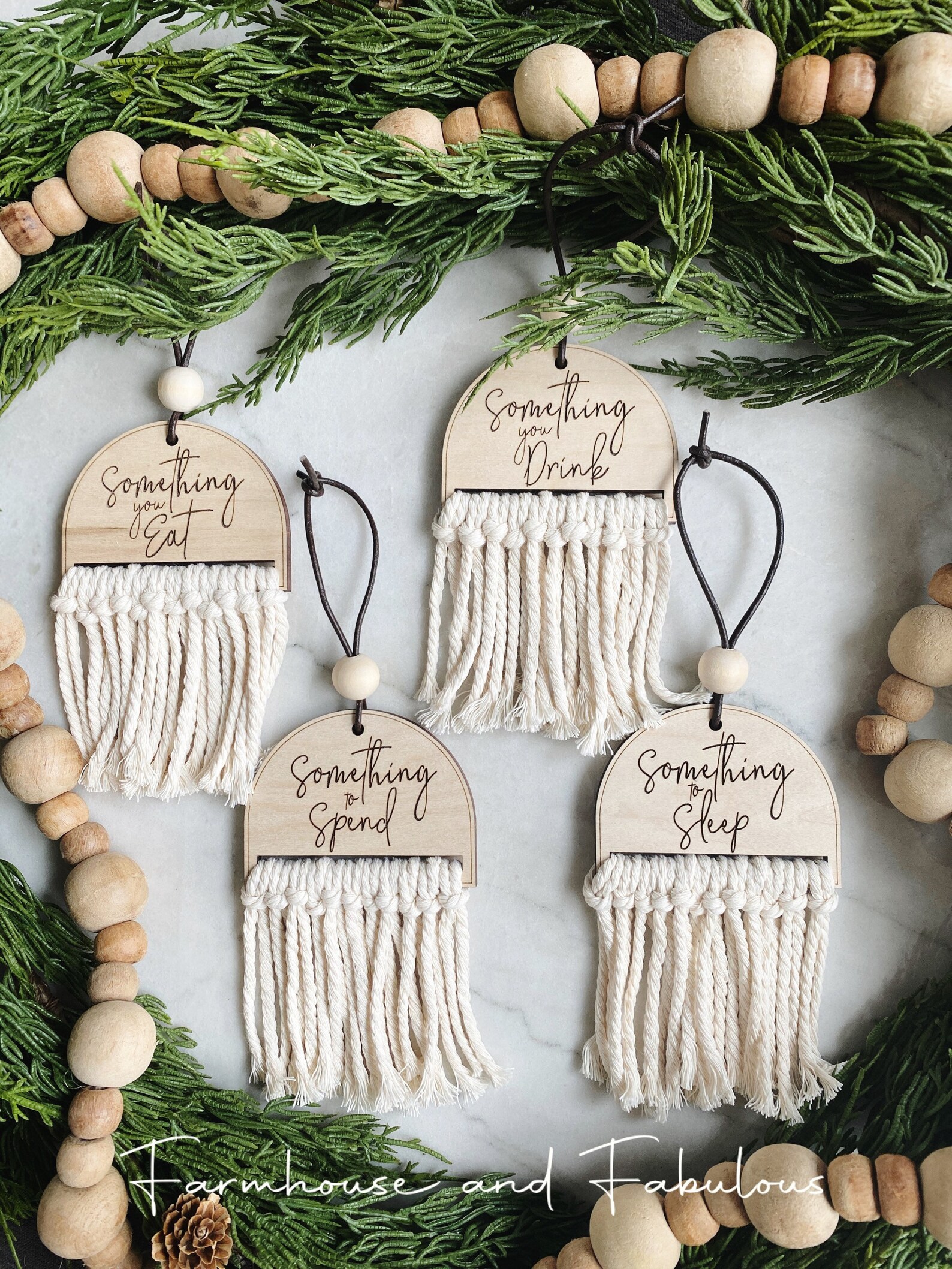 Macrame Gift Tag Laser File Christmas Gift Tags SVG Stocking - Etsy