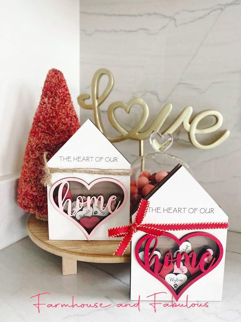 Valentines Day House Laser Cut File Valentines Tiered Tray - Etsy