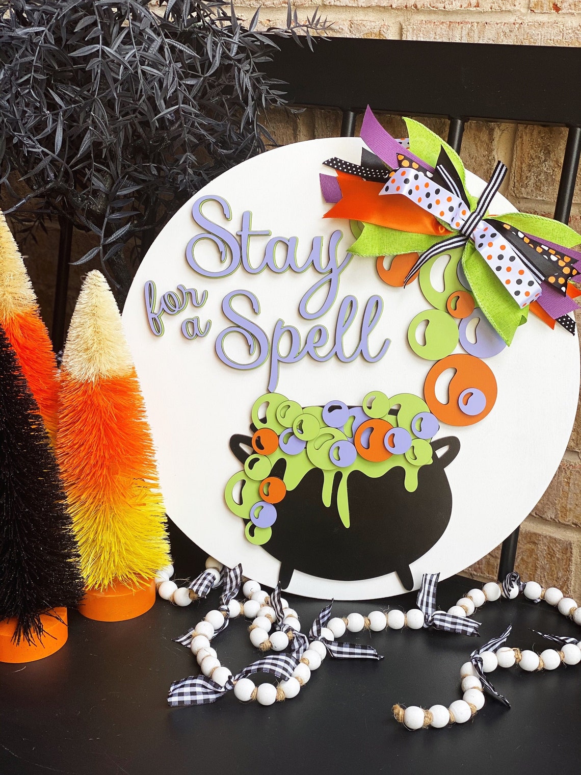 Halloween Round Sign SVG File Laser File Glowforge SVG File - Etsy