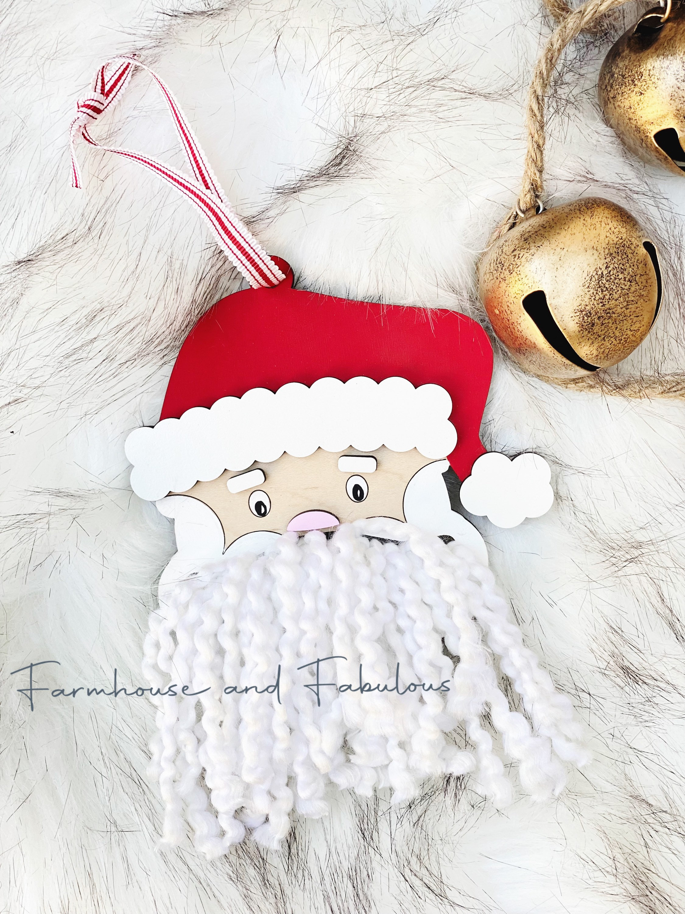 Macrame Santa Ornament DIY SVG File Laser File Glowforge SVG | Etsy