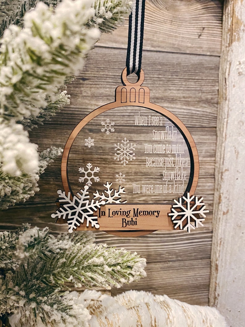Memorial Ornament Personalized Christmas Ornament Customized | Etsy