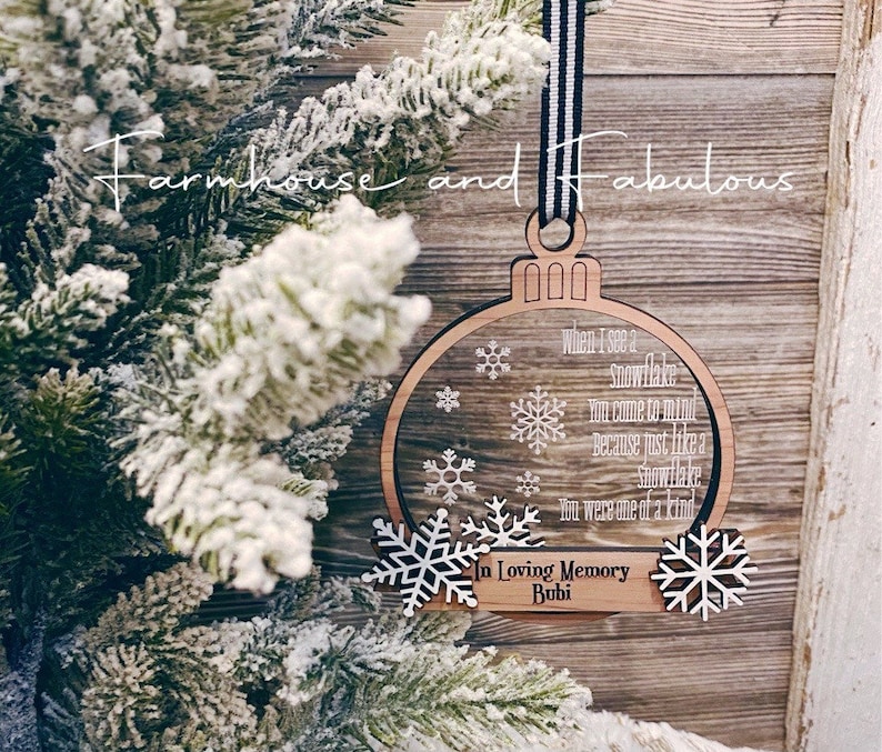 Memorial Ornament SVG, Remembrance Ornament, Memorial Christmas ...