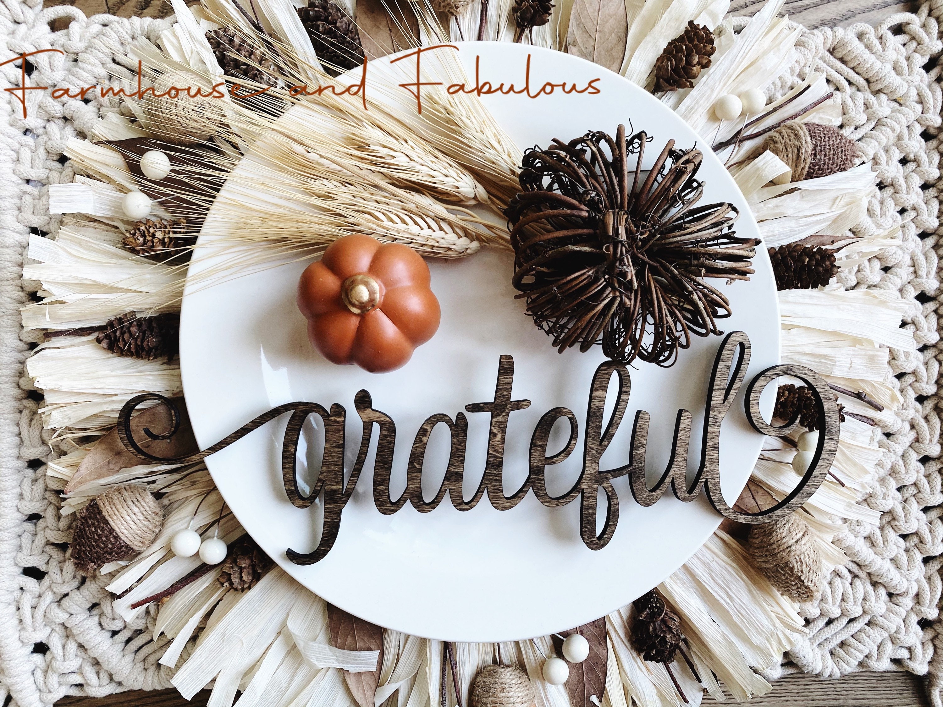 Thanksgiving Plate Words SVG File Laser Cut File Glowforge - Etsy