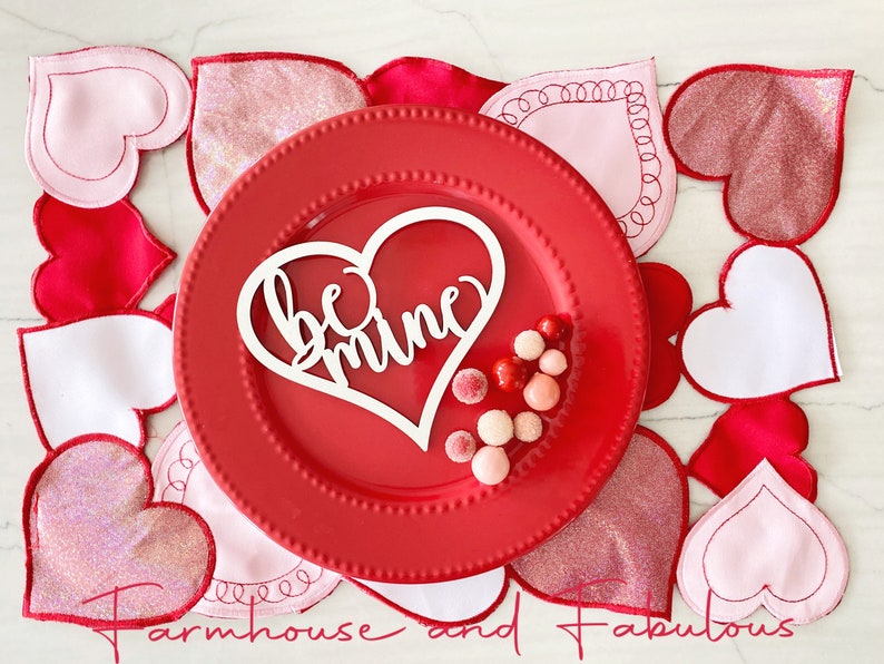 Valentines Day Ornaments Laser Cut File, Valentines Plate Words ...