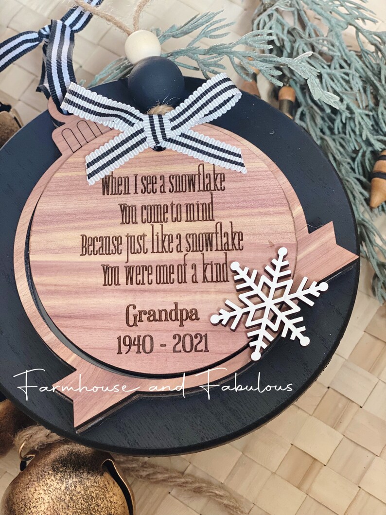 Memorial Ornament SVG Remembrance Ornament Memorial | Etsy
