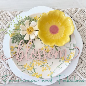 Spring Plate Words Laser Cut File, Spring Tablescape File, Glowforge ...